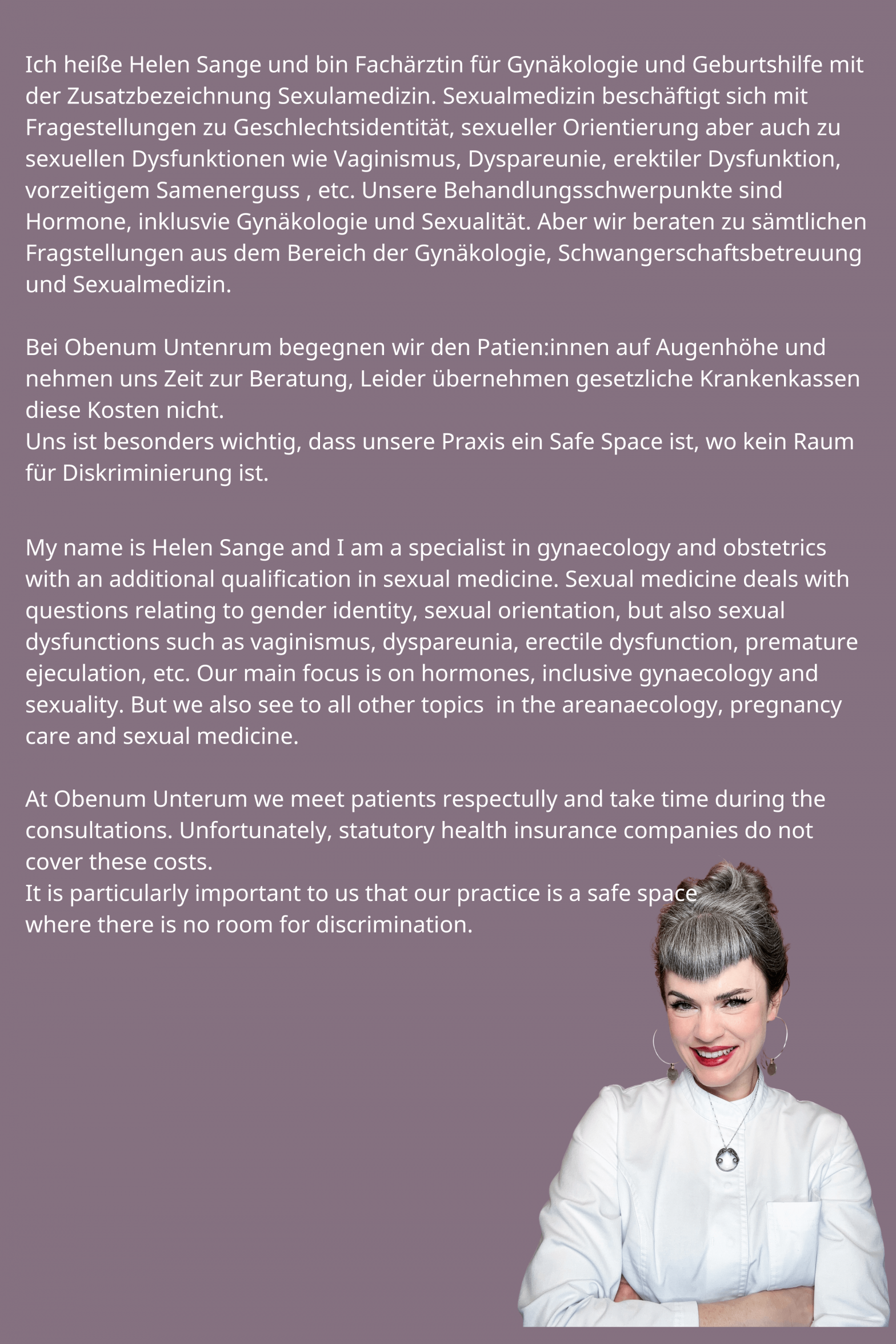 über mich - Praxis Obenrum Untenrum